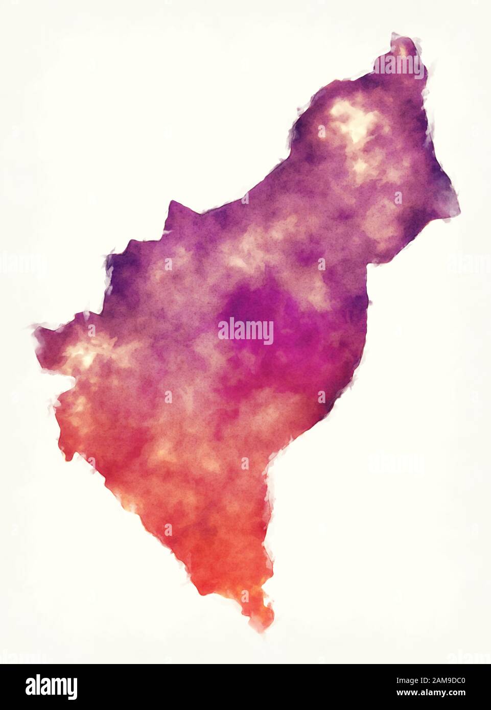 Dosso region watercolor map of Niger Stock Photo - Alamy