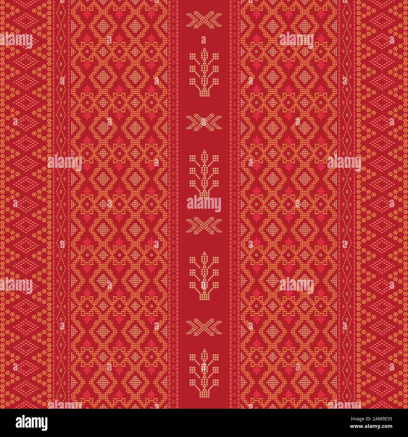 Creative design cloth vertical pattern. Tribal ethnic ornament seamless ...