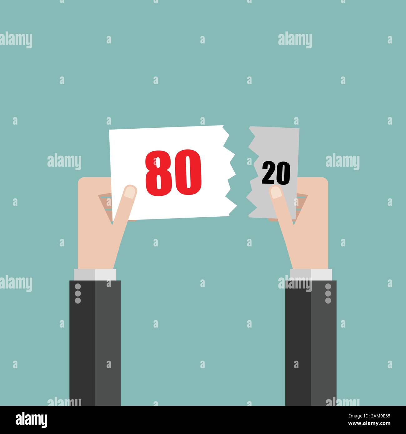 80 20 rule Stock Vector Images - Alamy