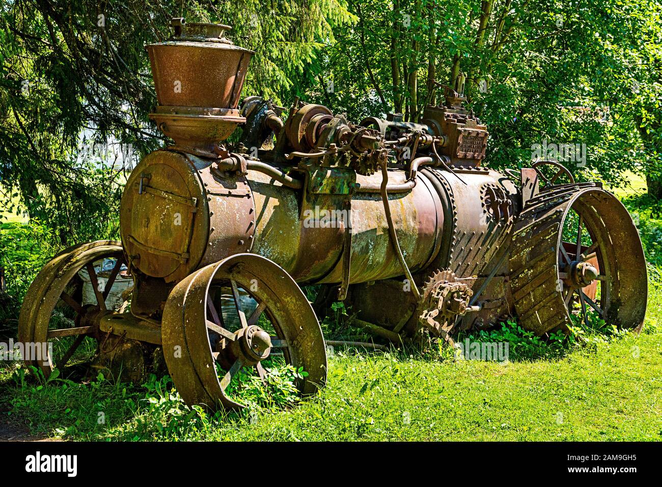 Historic Old Steam Engine Abandoned High Resolution Stock Photography ...