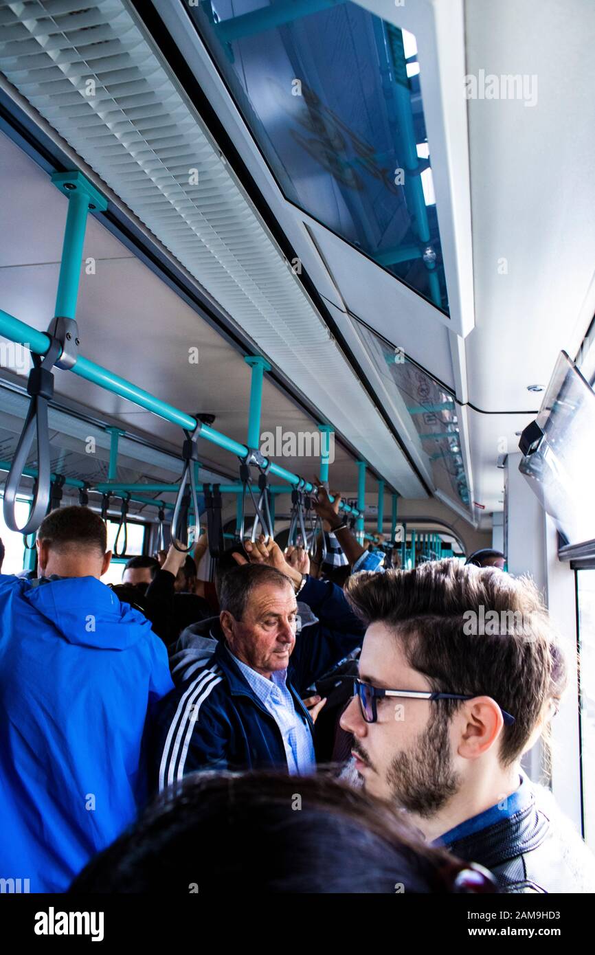 Metro bus crowded interior hi-res stock photography and images - Alamy