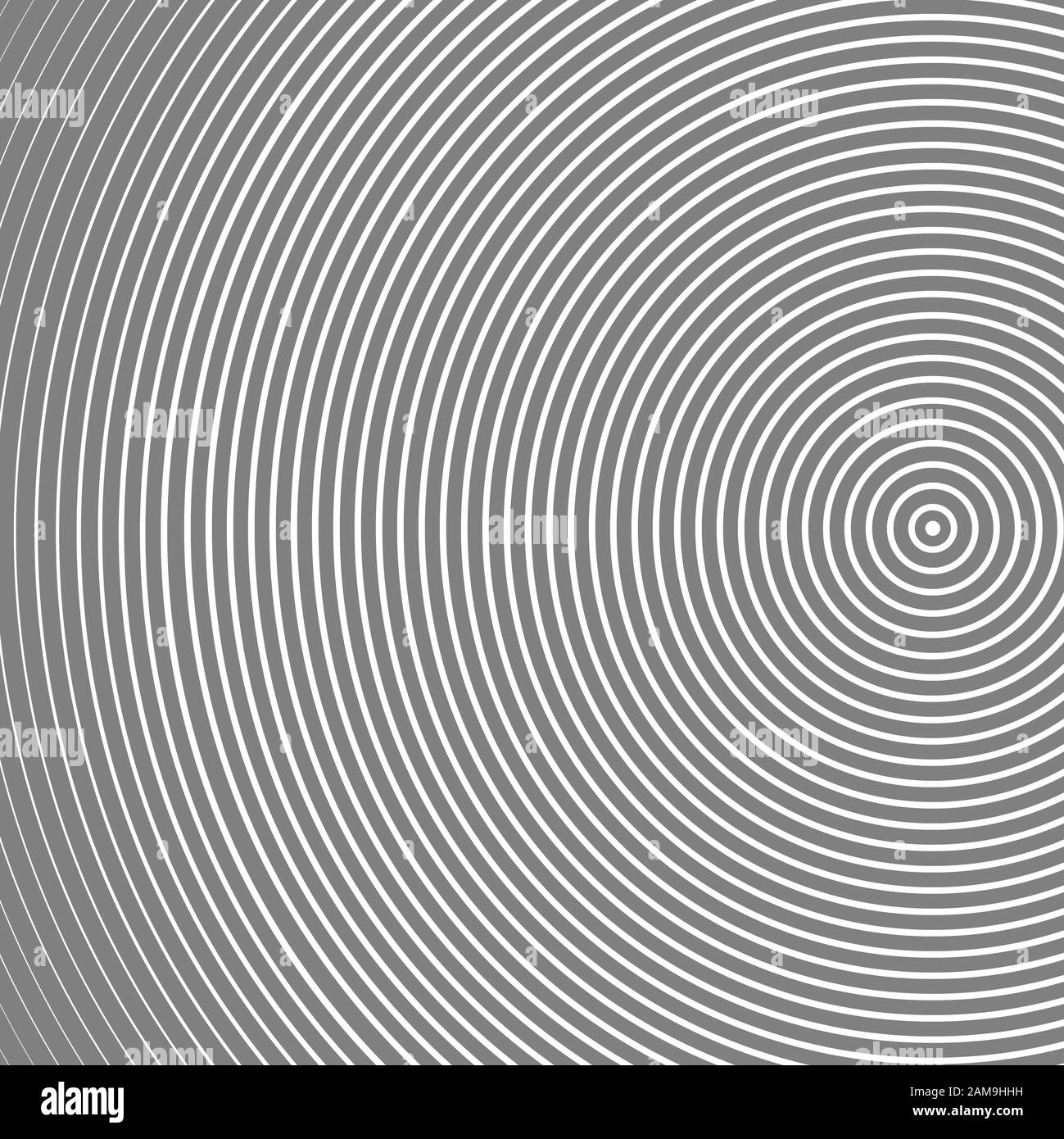 Abstract concentric circles texture in black and white colors ...