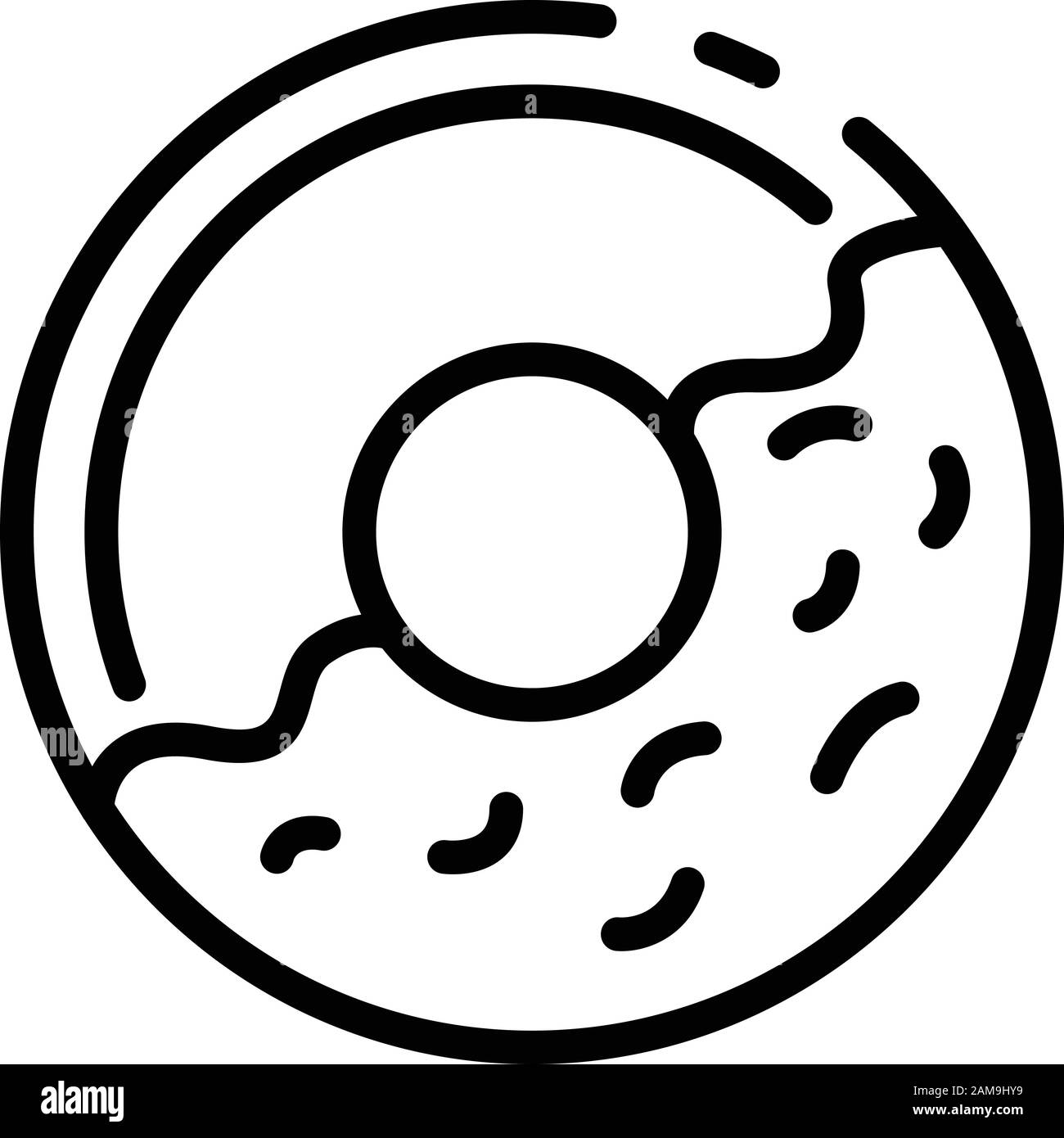 Pink sugar glazed donut Black and White Stock Photos & Images - Alamy