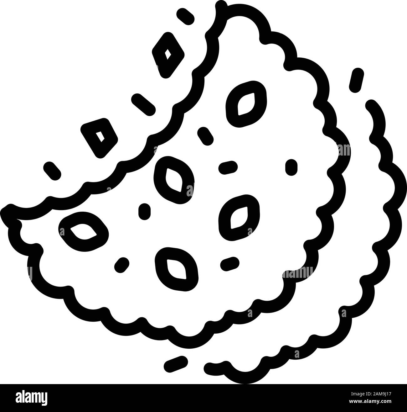 Square cracker icon outline Black and White Stock Photos & Images - Alamy