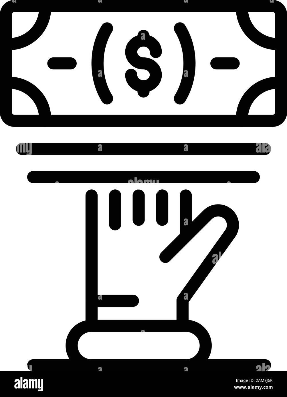 Take cash money icon, outline style Stock Vector Image & Art - Alamy