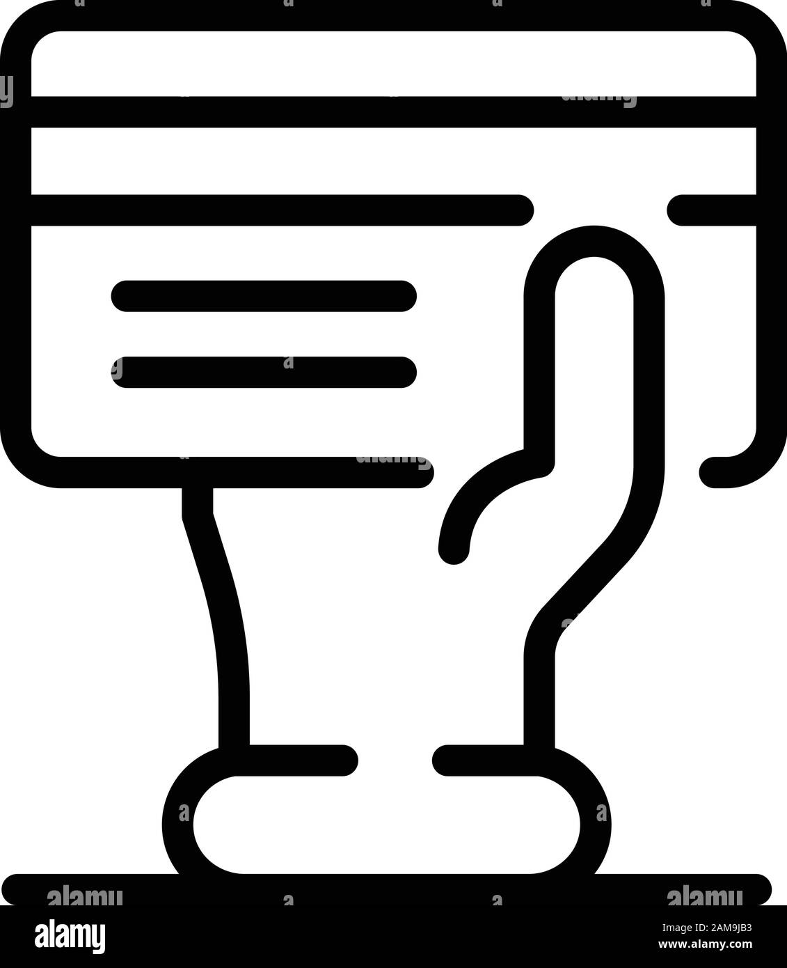 Hand take credit card icon, outline style Stock Vector Image & Art - Alamy