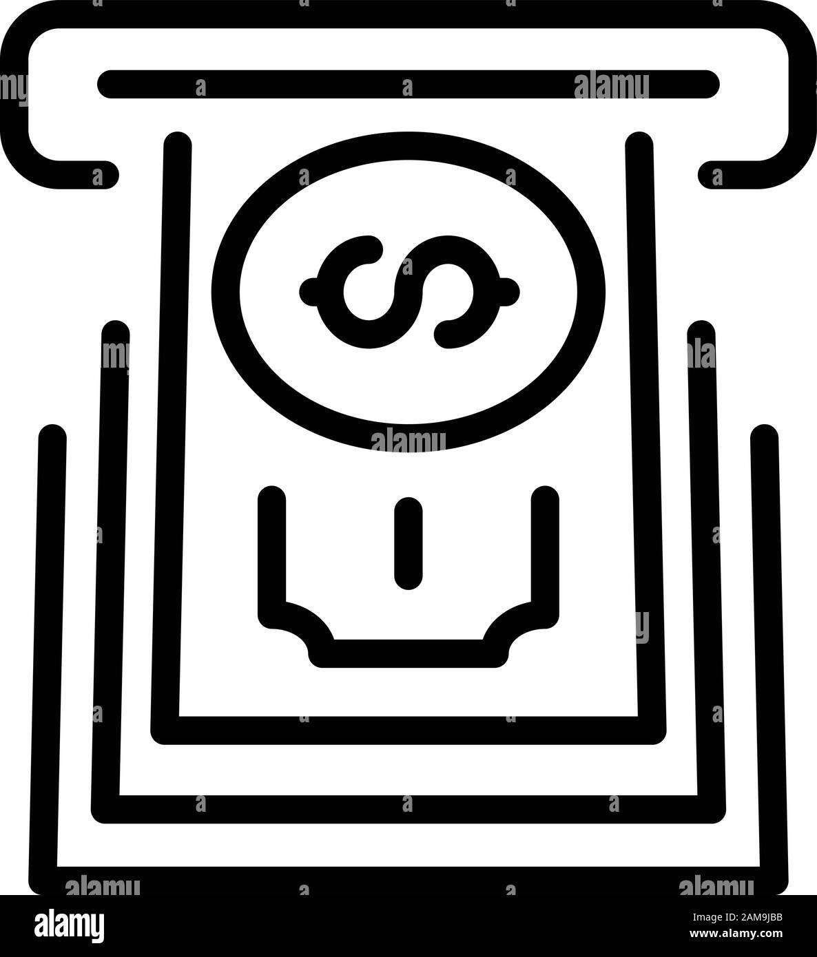 Extract cash money icon, outline style Stock Vector Image & Art - Alamy