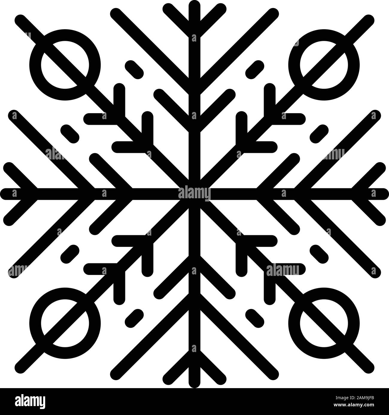 Ornament snowflake icon, outline style Stock Vector Image & Art - Alamy