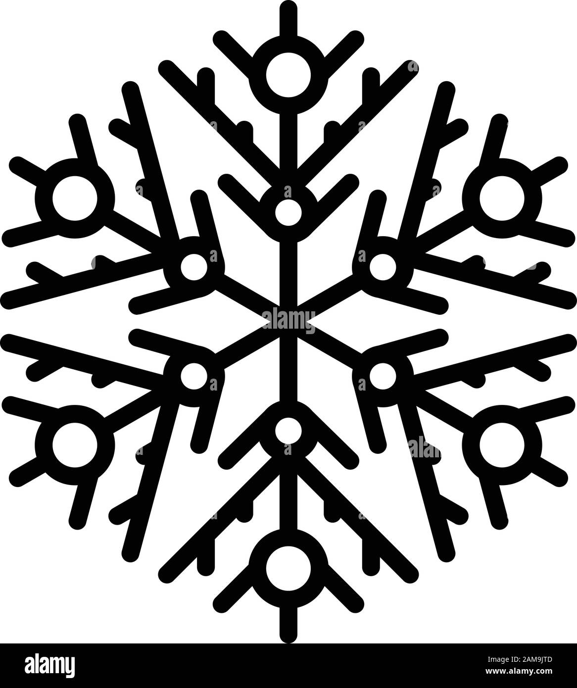 Ice snowflake icon, outline style Stock Vector Image & Art - Alamy