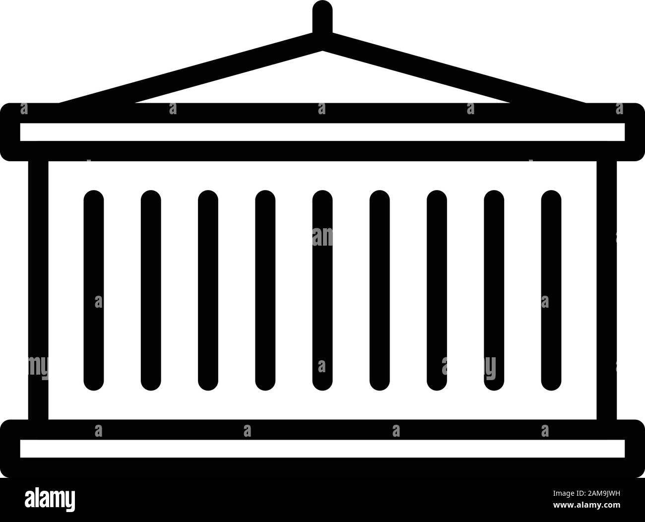 Cargo container icon, outline style Stock Vector Image & Art - Alamy