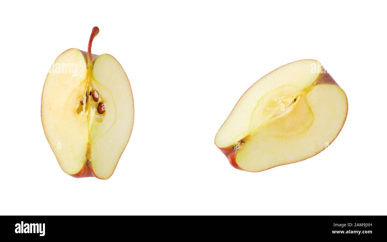 Apple wedge top view Cut Out Stock Images & Pictures - Alamy