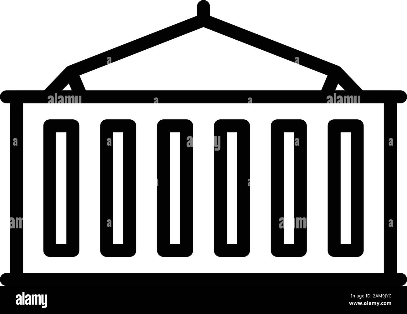 Ship container icon, outline style Stock Vector Image & Art - Alamy