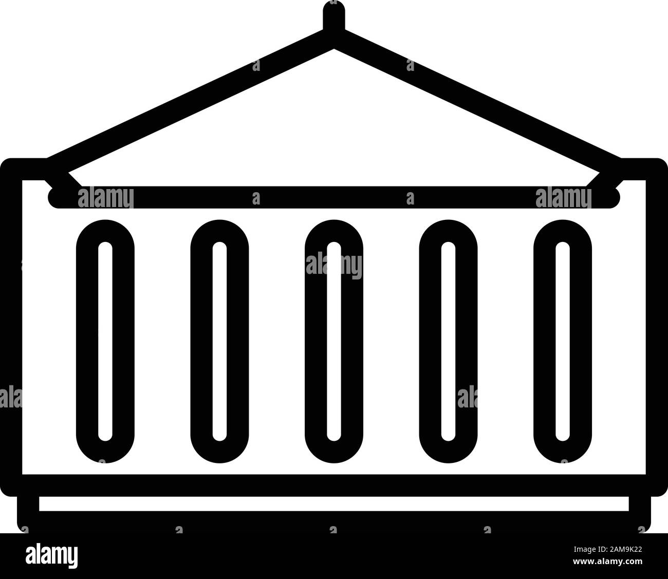 Container trailer terminal port Stock Vector Images - Alamy