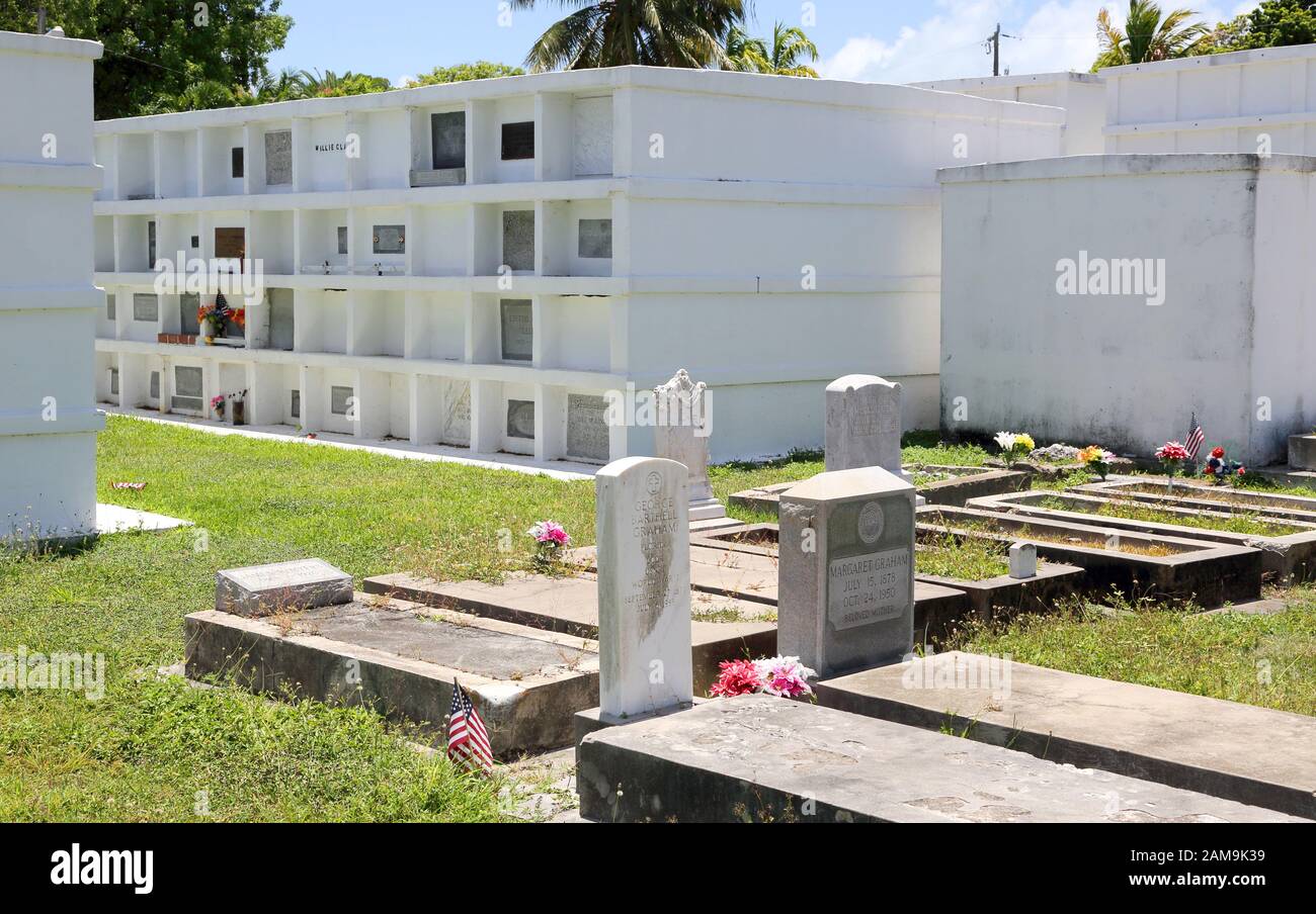 key west historic cemetery at the end of the florida keys Stock Photo ...