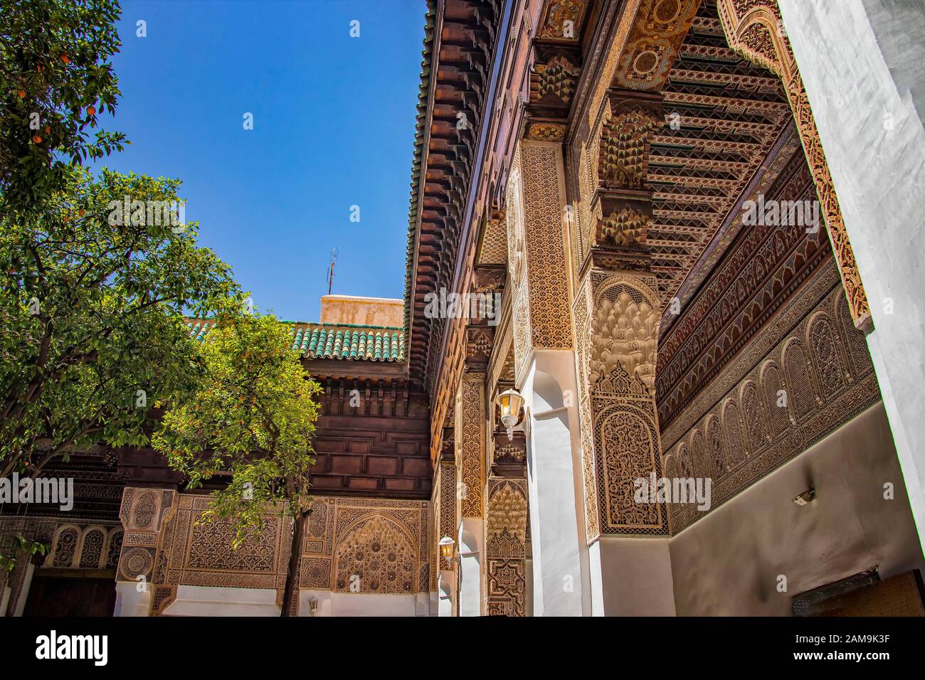 Detail of islamic building. It is an old architecture in the middle of ...