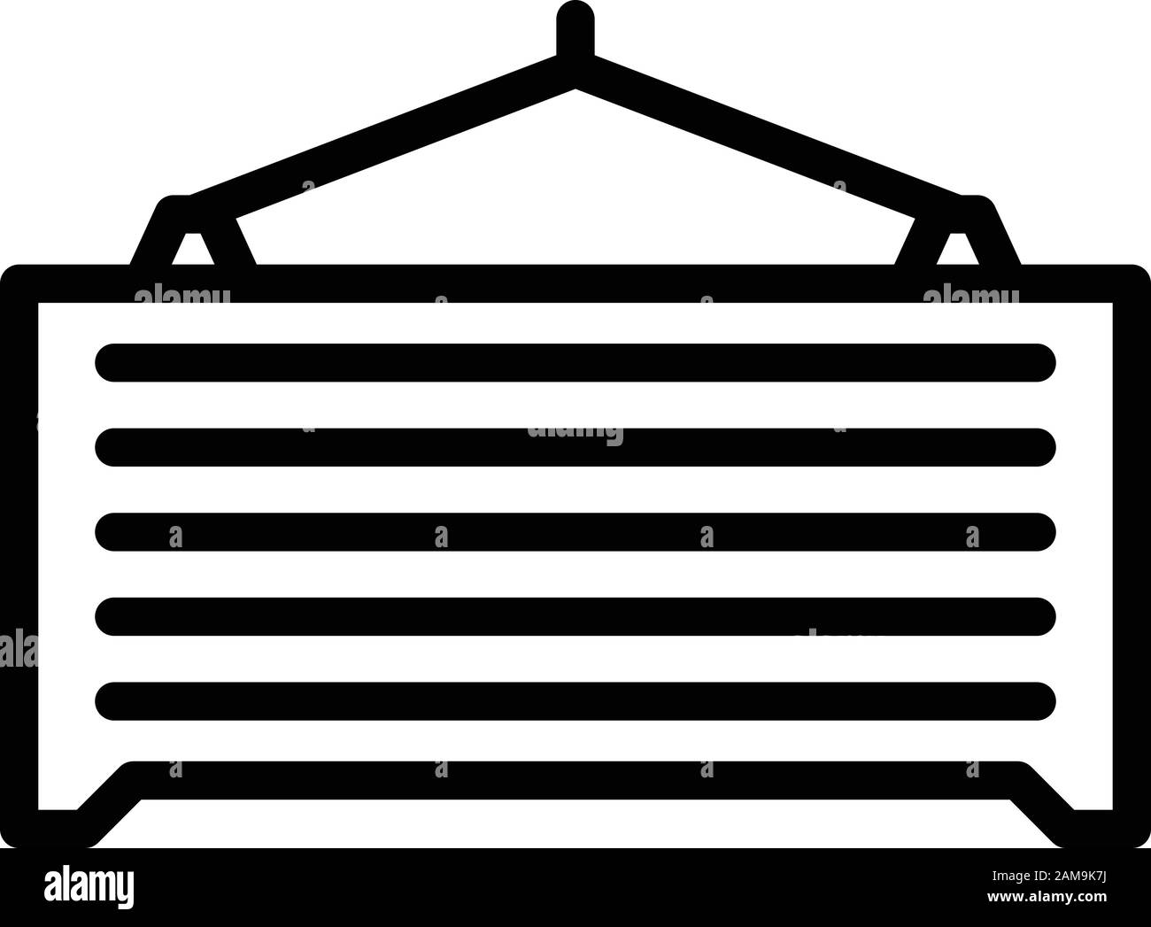 Shipping container icon, outline style Stock Vector Image & Art - Alamy