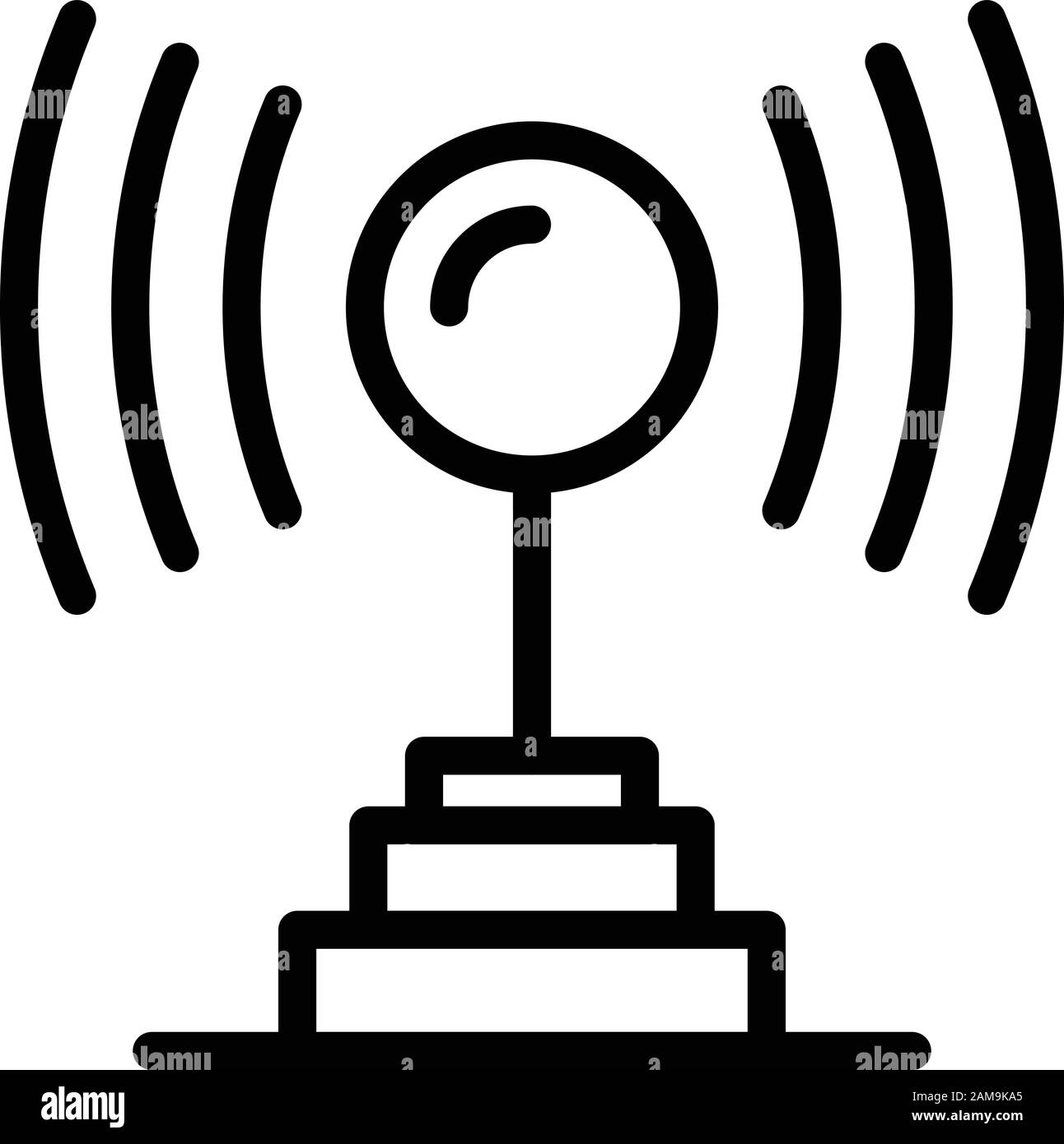 Power radio location icon, outline style Stock Vector Image & Art - Alamy