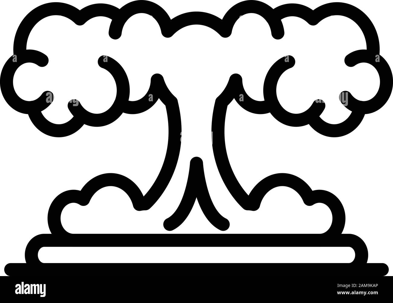 Atomic explosion icon, outline style Stock Vector Image & Art - Alamy