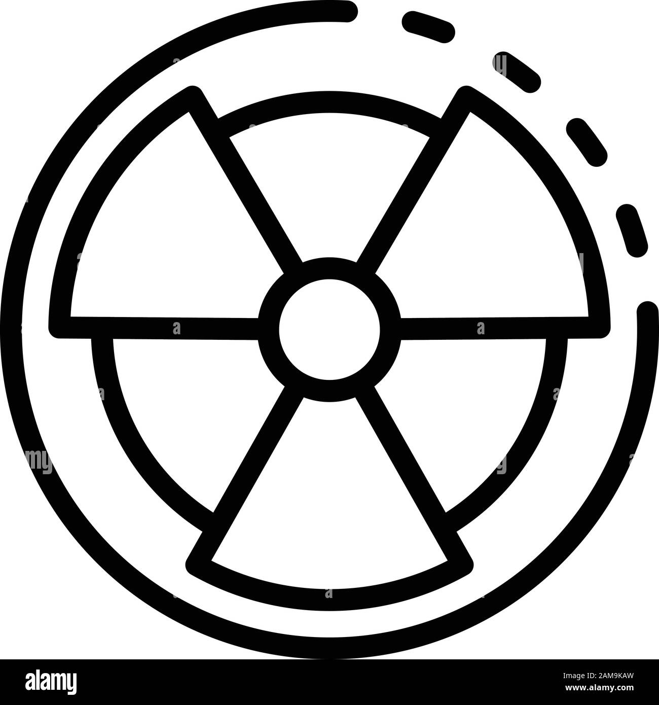 Radiation sign icon, outline style Stock Vector Image & Art - Alamy