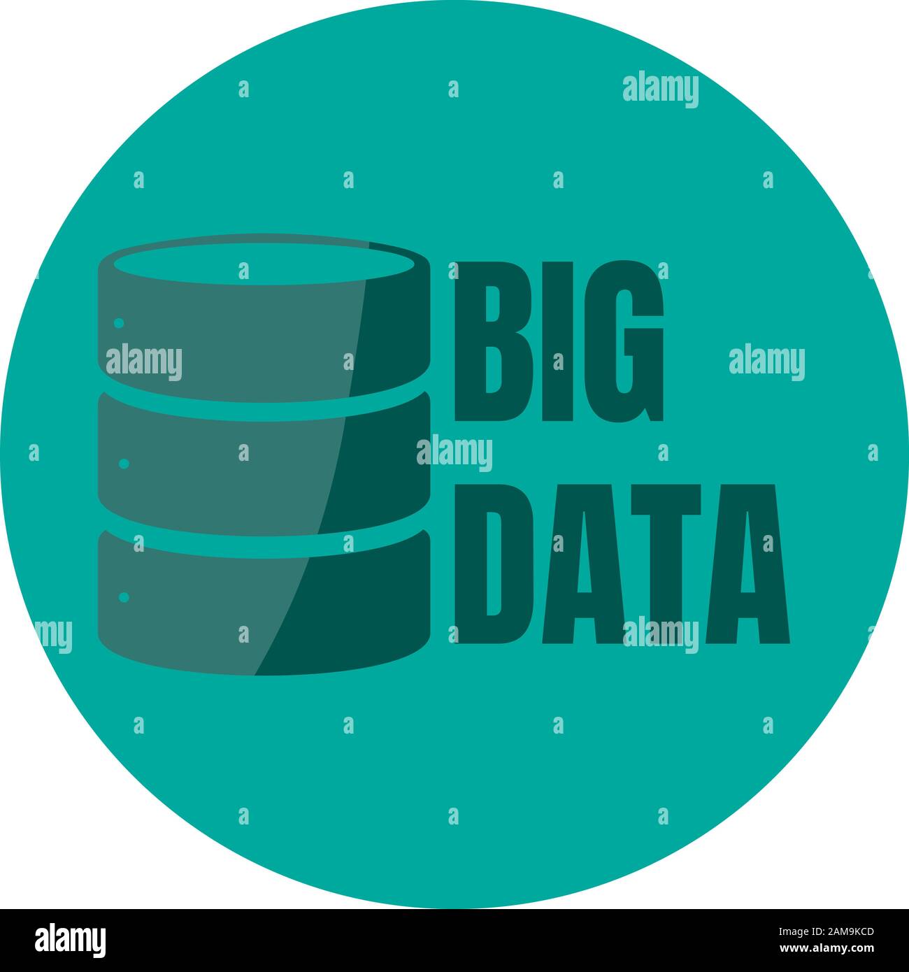 Big data machine algorithms minimalistic design. Science vector background illustration Stock ...