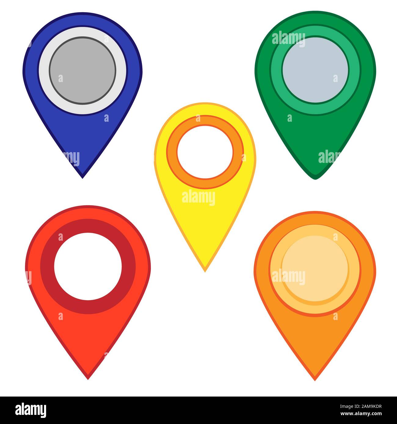 Map pins map markers set Stock Photo - Alamy