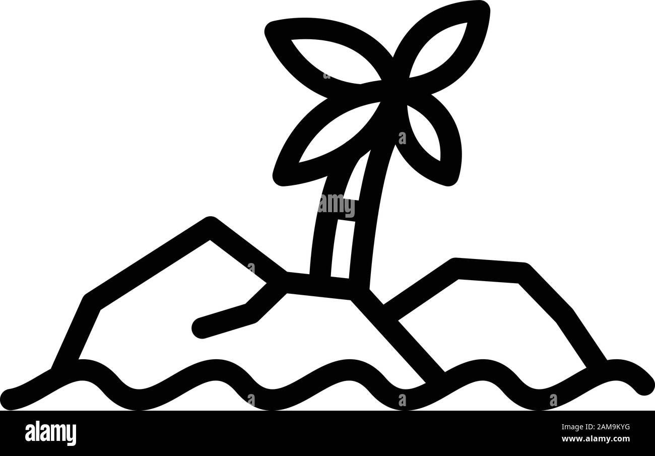 Island palm tree icon, outline style Stock Vector Image & Art - Alamy