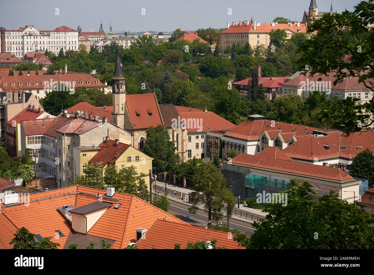 Top view - roofs with red tiles in old buildings Stock Photo - Alamy