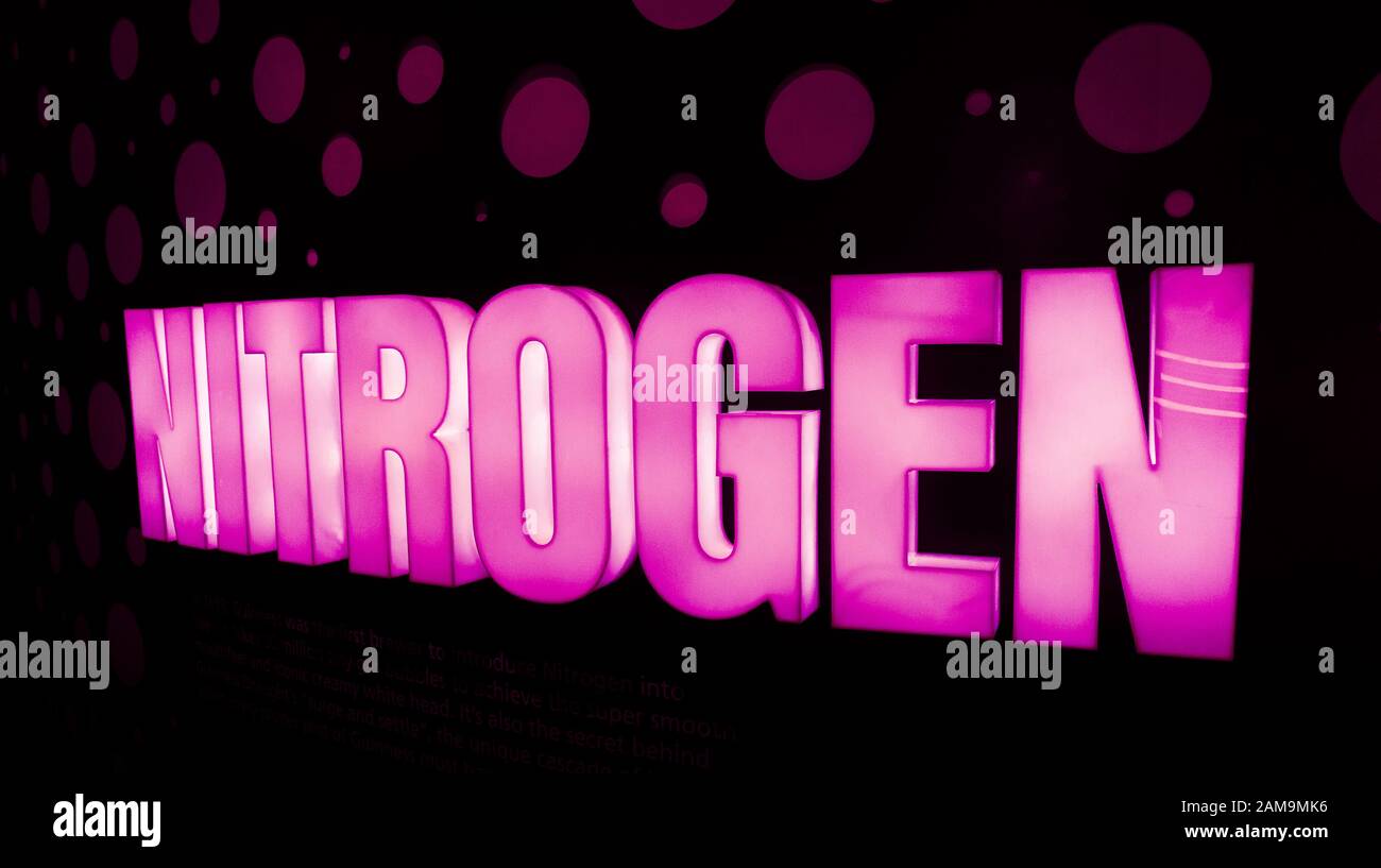 Nitrogen lighted panel Stock Photo - Alamy
