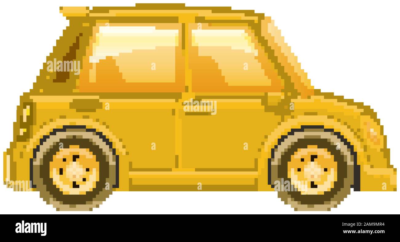 Single picture of yellow car illustration Stock Vector Image & Art - Alamy