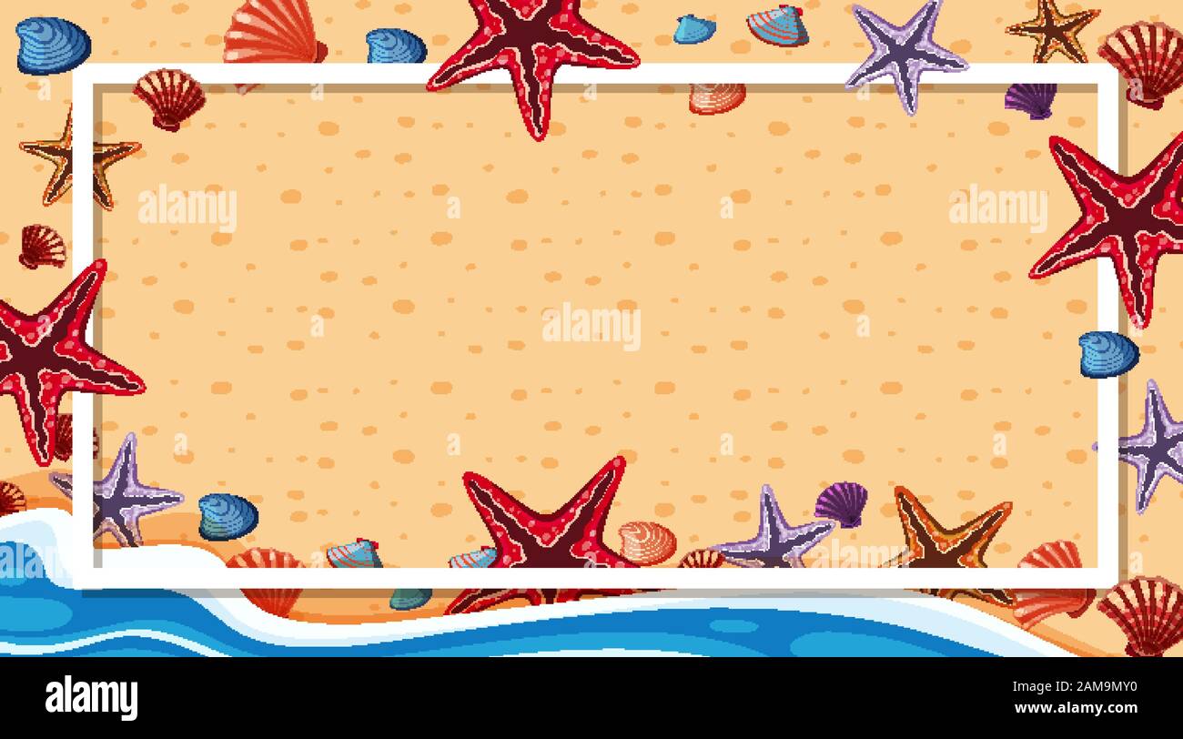Beach Scene Border Clip Art