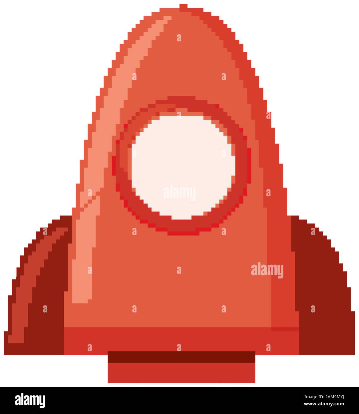 Red rocket on white background illustration Stock Vector Image & Art ...