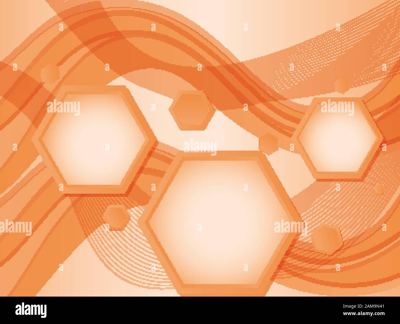 Background design with abstract patterns in orange illustration Stock ...