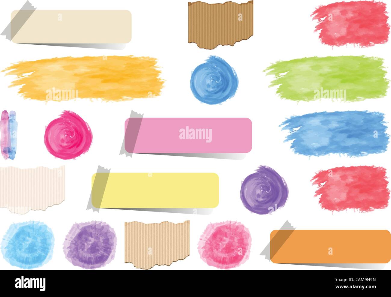 Set of isolated objects theme - banners illustration Stock Vector Image ...