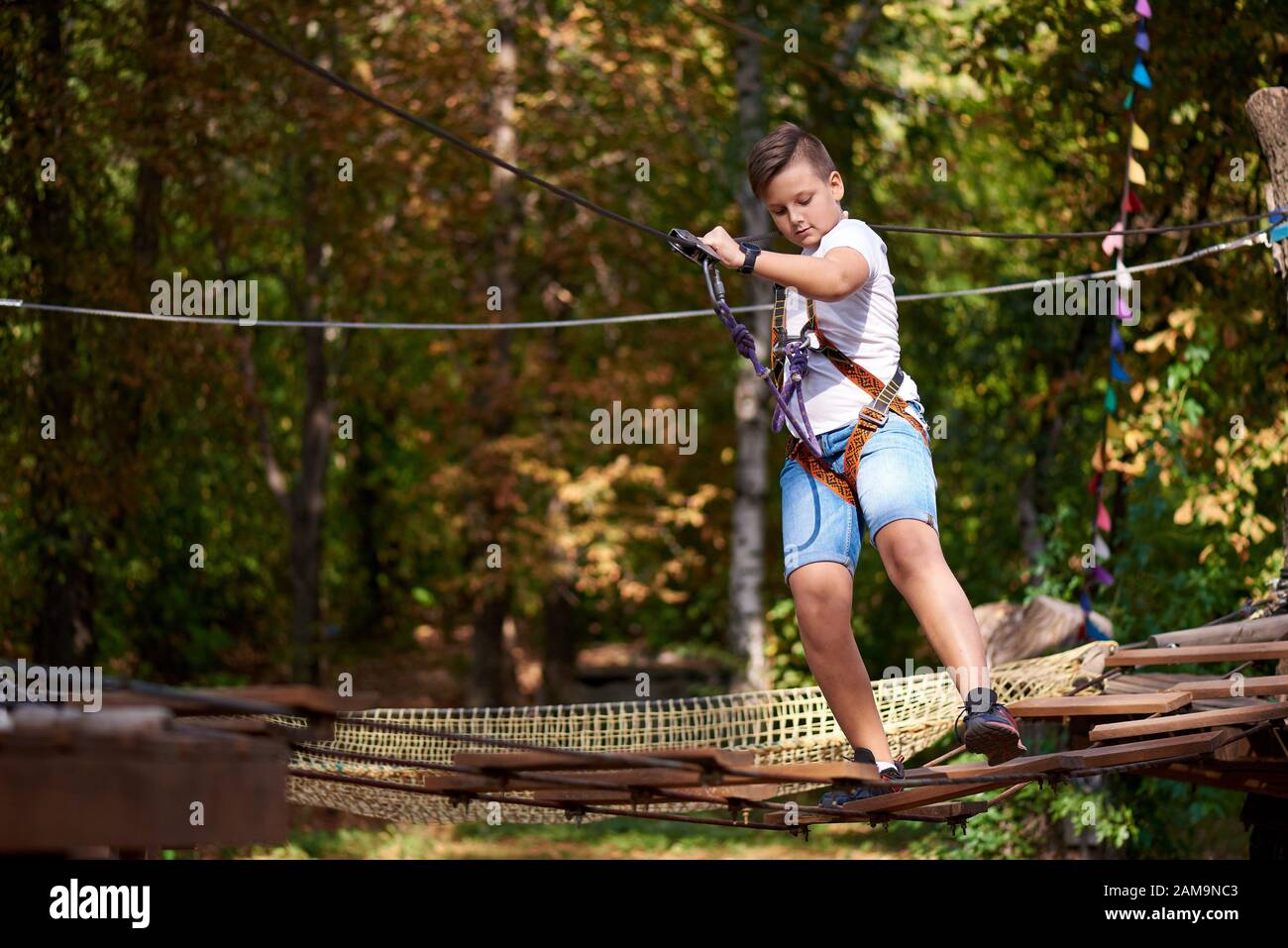 Kids wooden obstacle course hi-res stock photography and images - Alamy