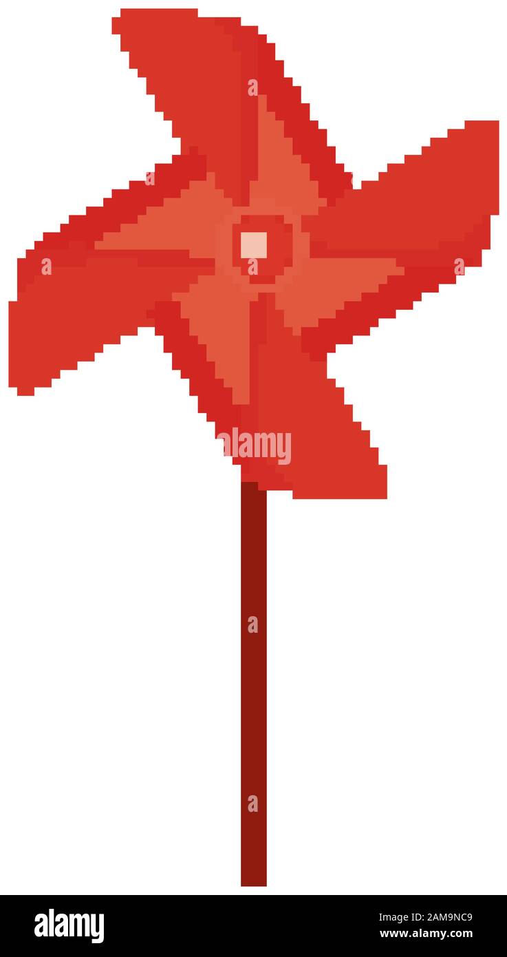 Isolated handmade windmill in red color illustration Stock Vector Image ...