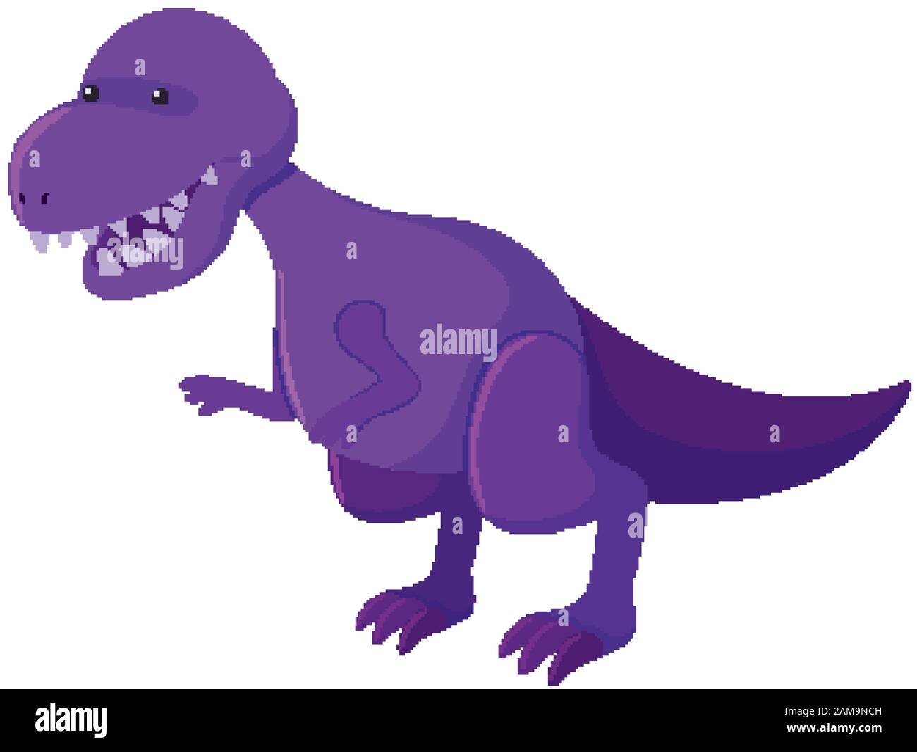 Single picture of tyrannosaurus rex in purple illustration Stock Vector ...