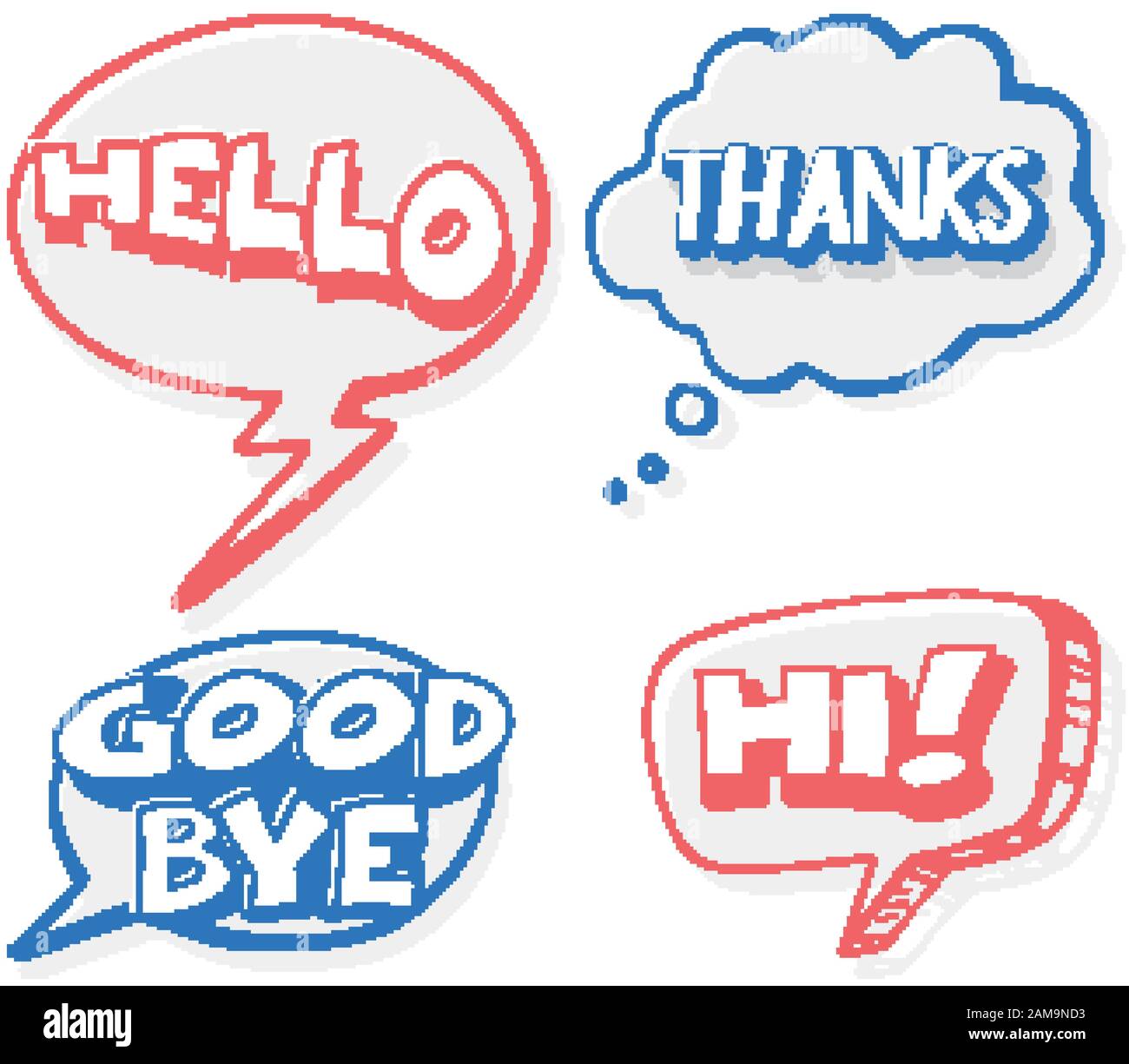 Four words Stock Vector Images - Alamy