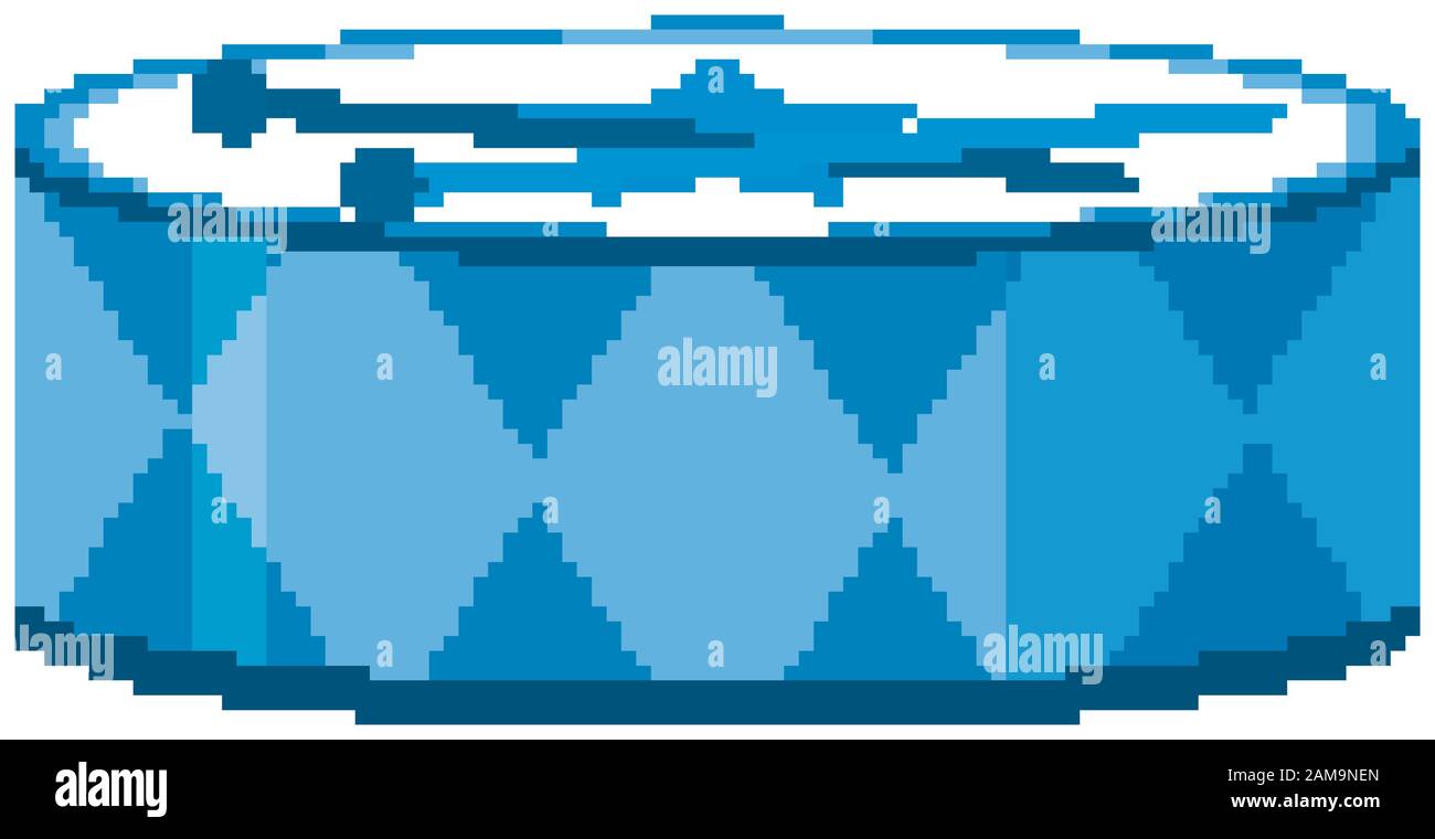 Isolated drum in blue color illustration Stock Vector Image & Art - Alamy