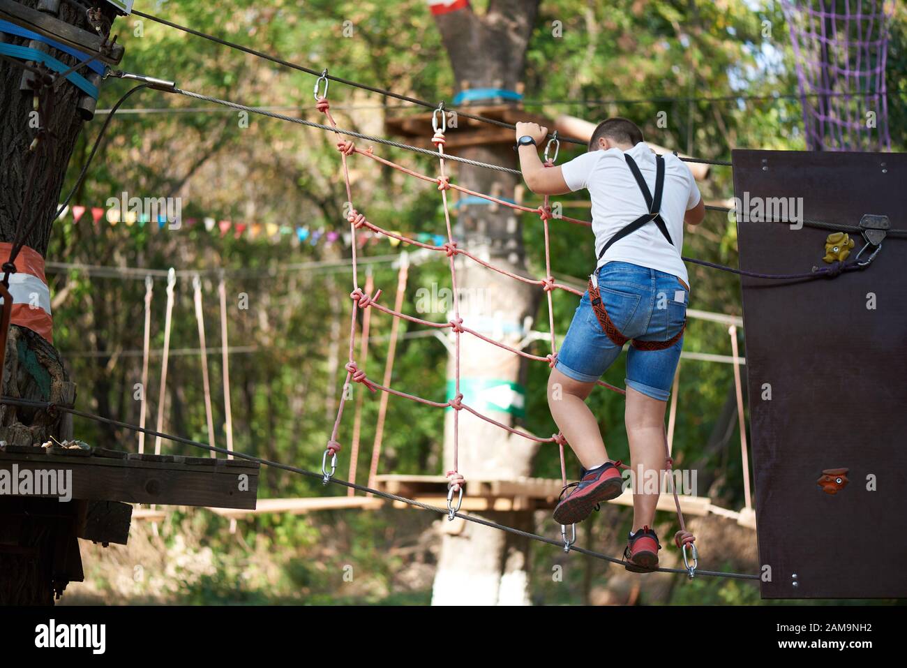 Kids wooden obstacle course hi-res stock photography and images - Alamy