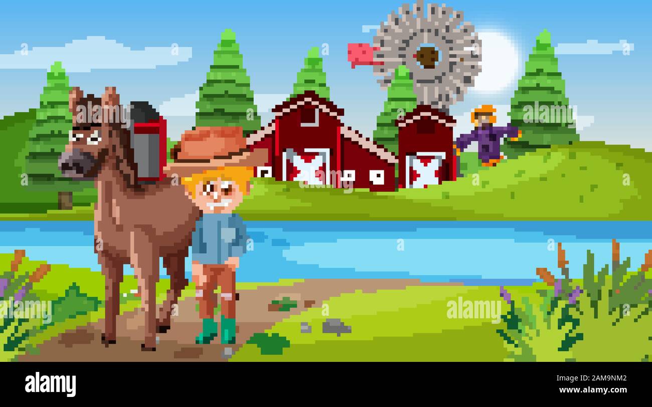 Farm hills structure Stock Vector Images - Alamy