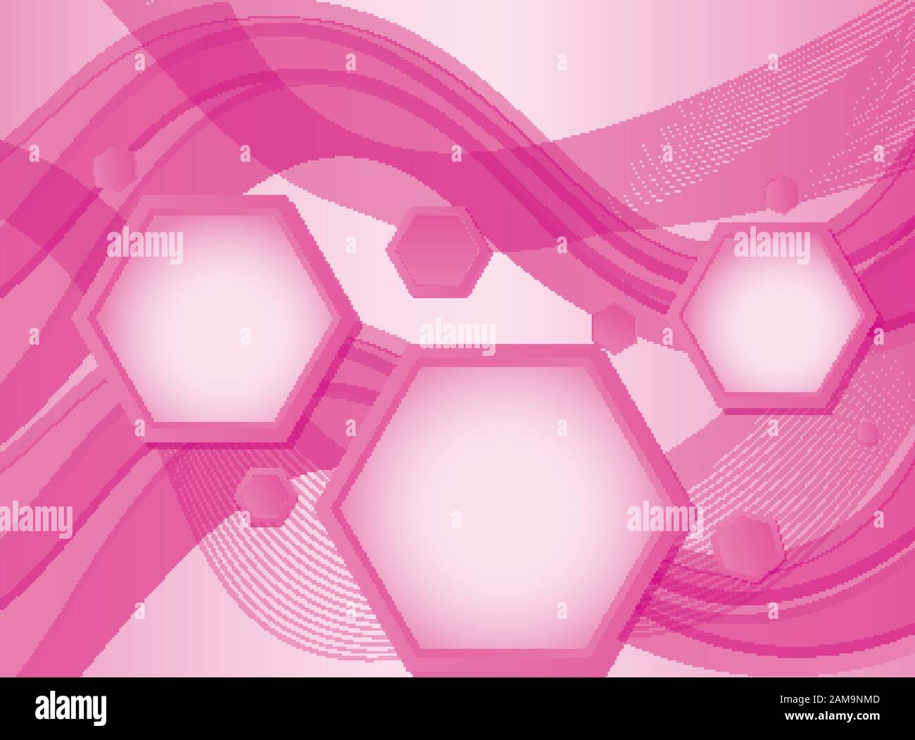 Background design with pink hexagon patterns illustration Stock Vector ...