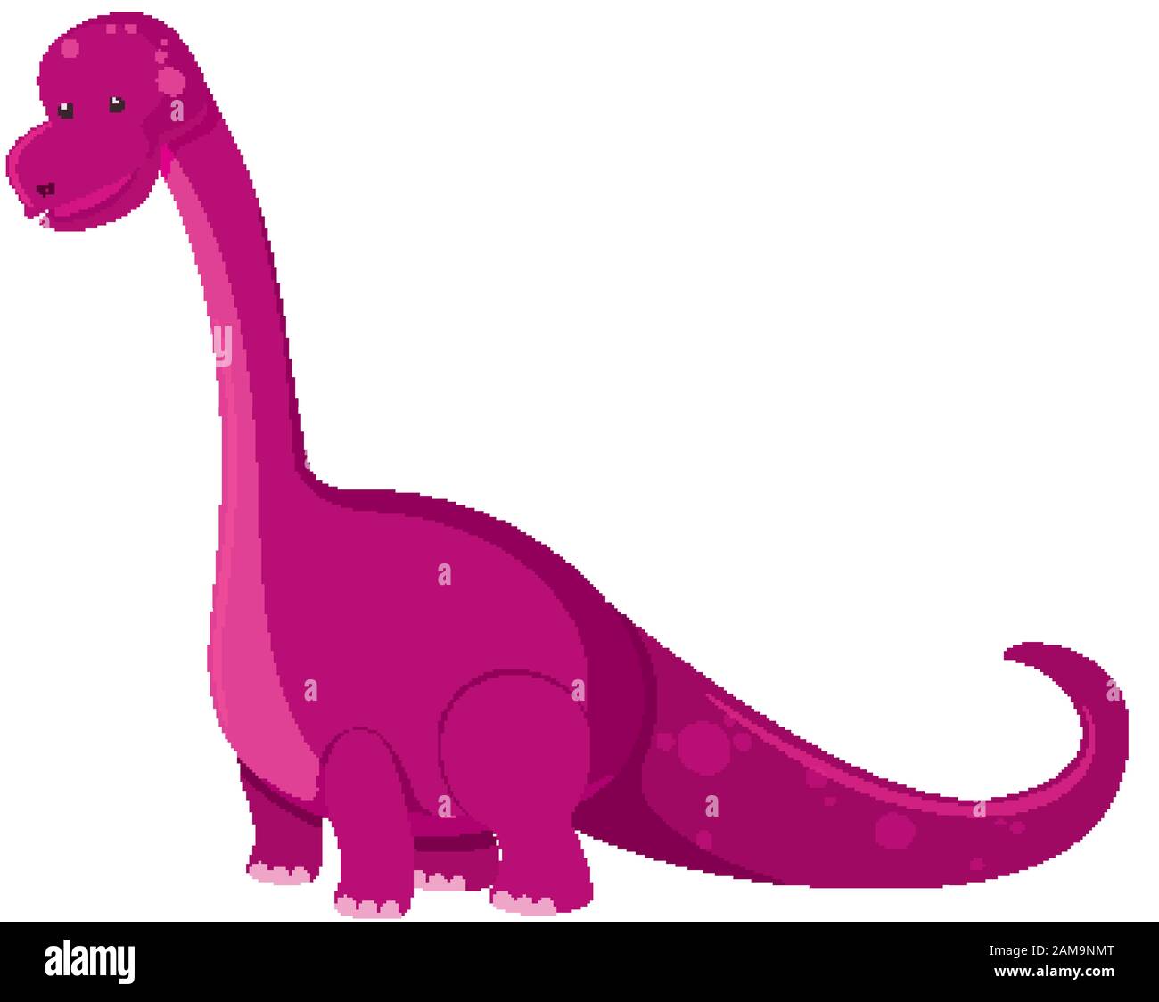 Single picture of brontosaurus in pink illustration Stock Vector Image ...