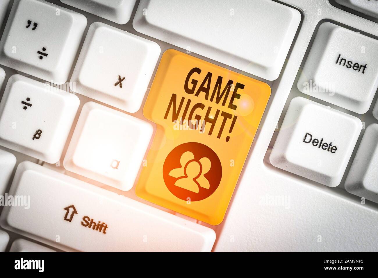 Conceptual hand writing showing Game Night. Concept meaning usually its ...