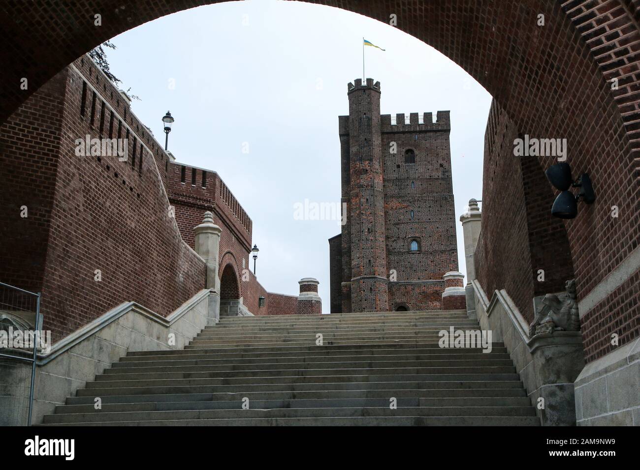 The old medieval castle in Helsingborg in Sweden. One of the tourist ...