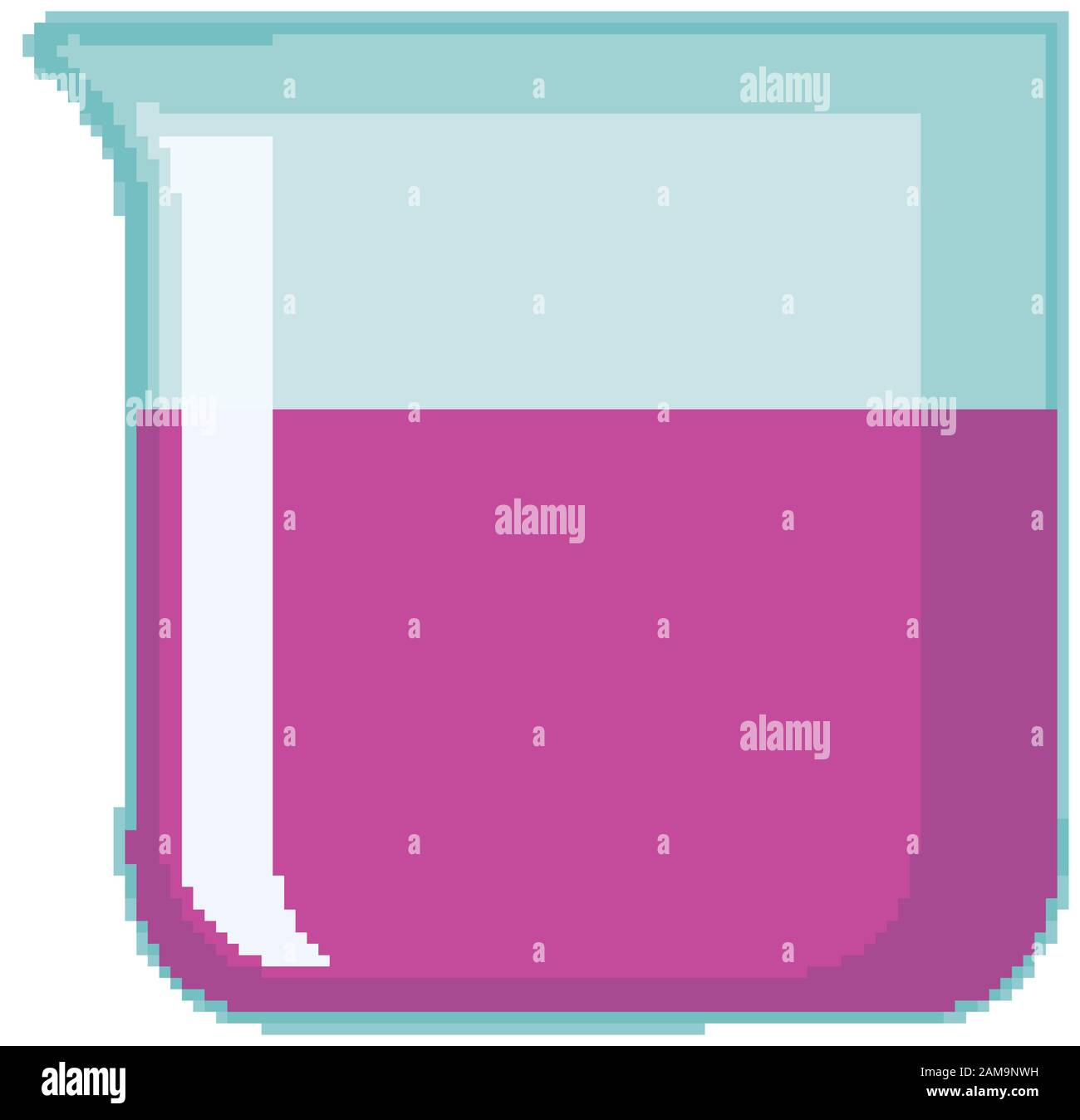 Beaker with pink chemical inside illustration Stock Vector Image & Art ...