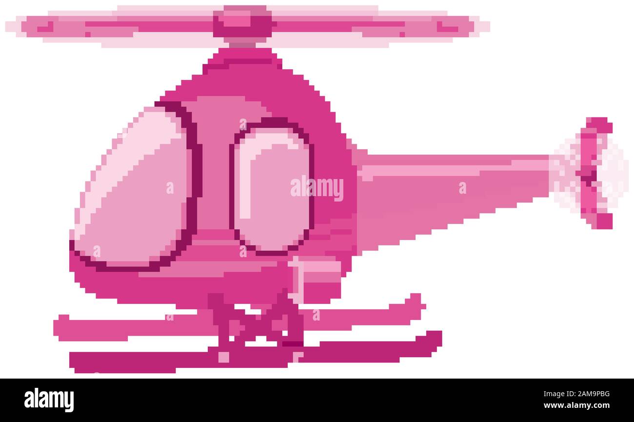 Isolated helicopter in pink color illustration Stock Vector Image & Art ...