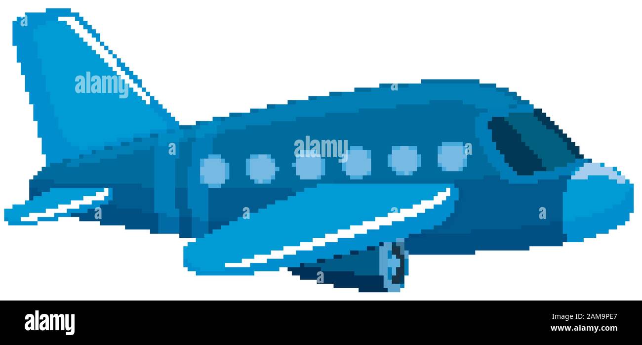 Single picture of blue jet plane illustration Stock Vector Image & Art ...
