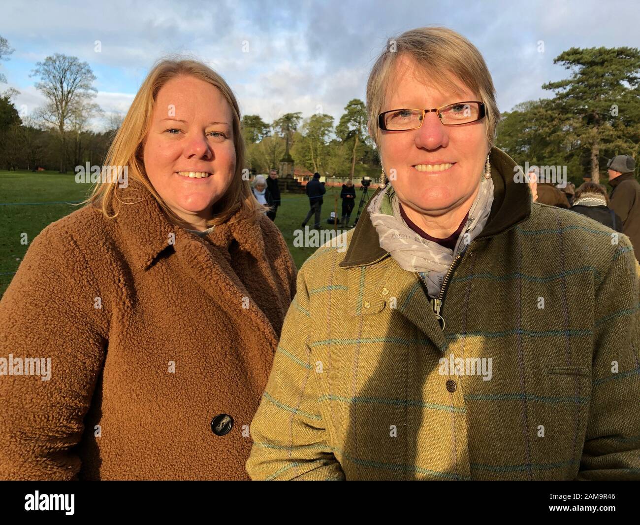 Paula Myhill and Sue Goodchild (left) as they arrive to watch Queen ...