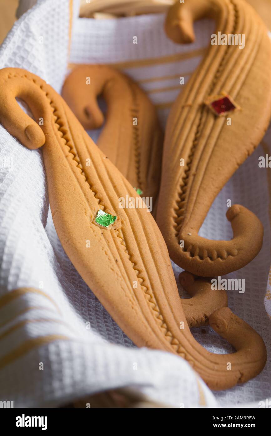 Mostaccioli biscuits from Calabria (mustazzuoli Stock Photo - Alamy