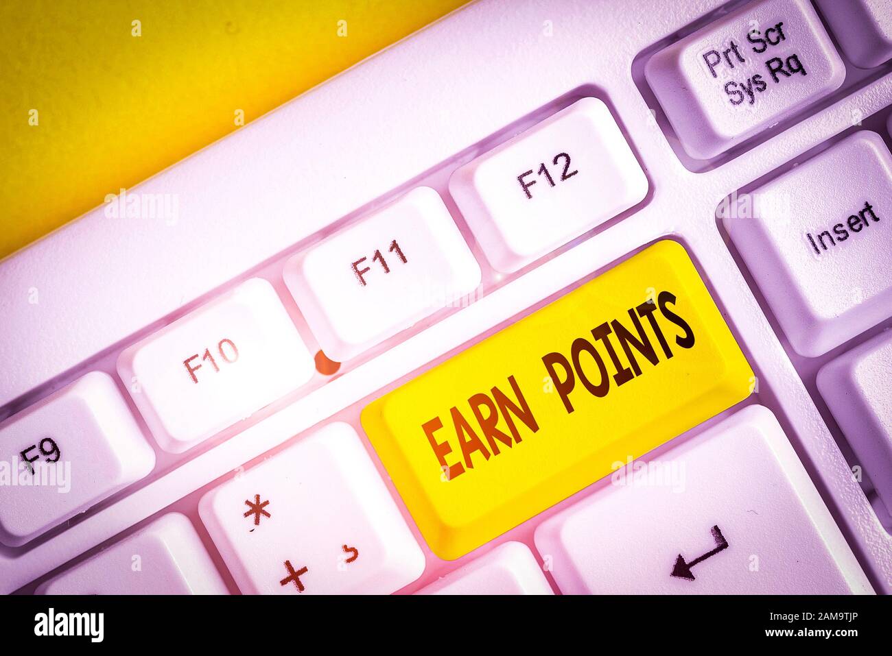 Conceptual hand writing showing Earn Points. Concept meaning getting ...